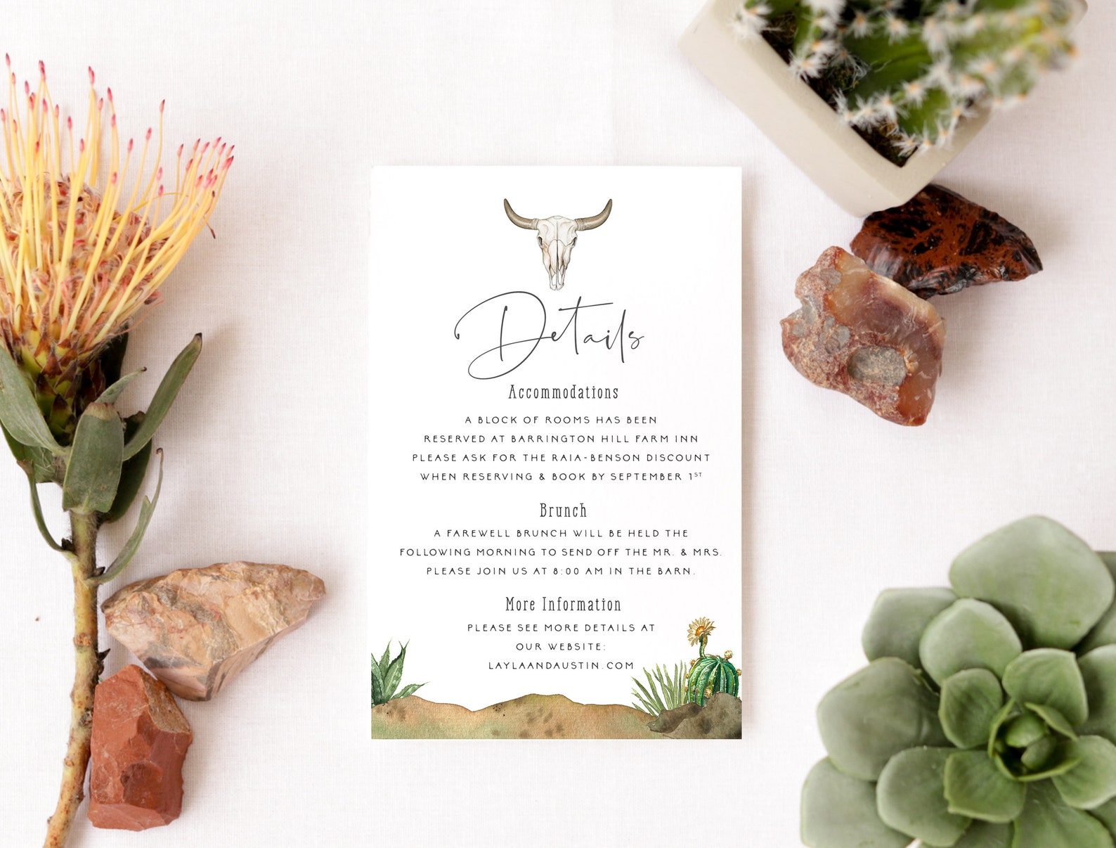 Southwestern Wedding Invitation, Cactus Wedding Invitation, Southwest ...