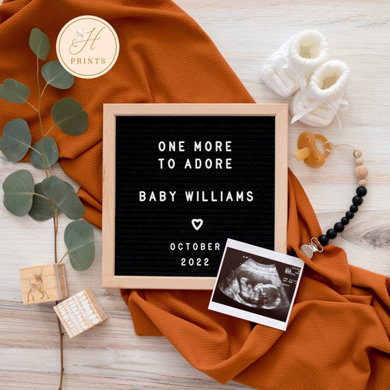 Editable Baby 2 Or 3 Pregnancy Announcement For Social Media Digital 