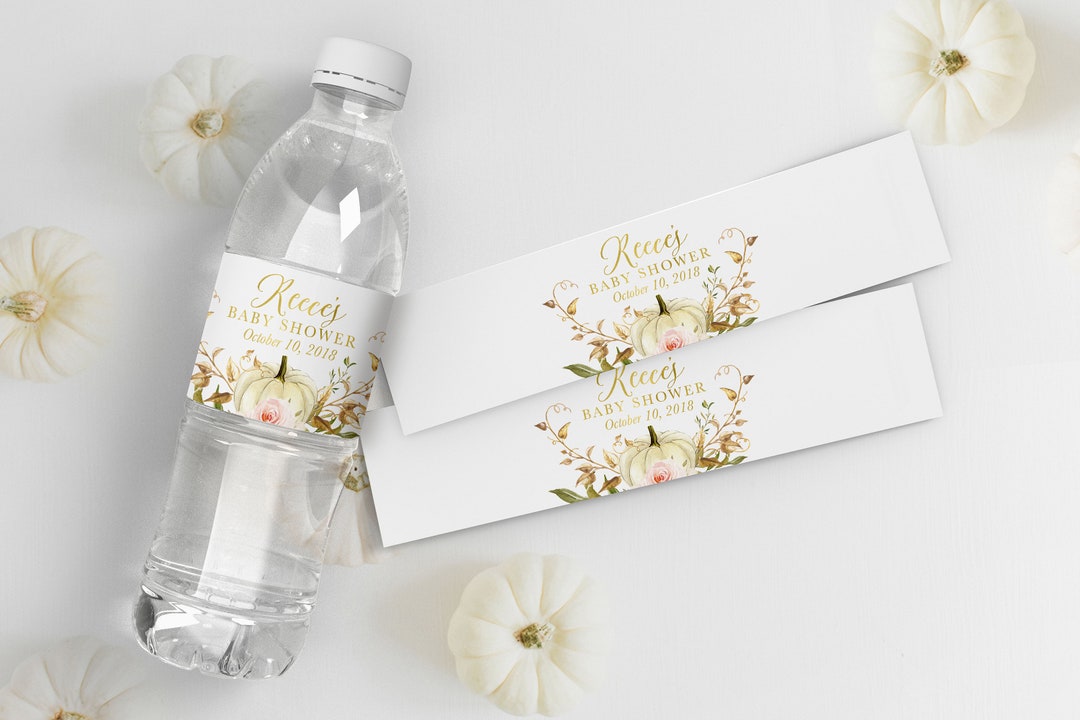 Fall Water Bottle Labels, Pumpkin Water Bottle Labels - Printed ...