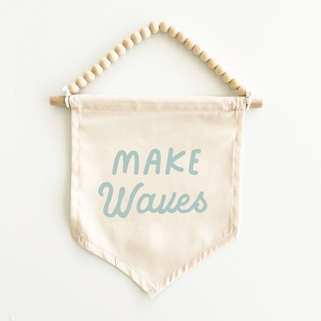 Make Waves Canvas Hang Sign: Beach House Decor, Coastal Decor, Beach ...
