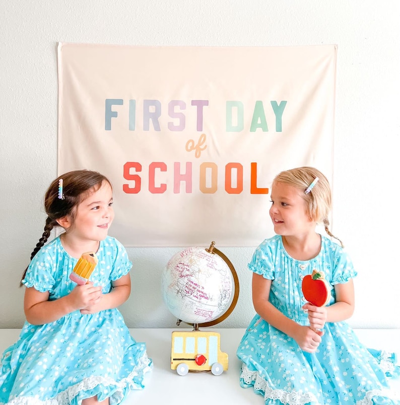 First & Last Day of School Fabric Easy Hang Banner™ Bundle - First Day ...