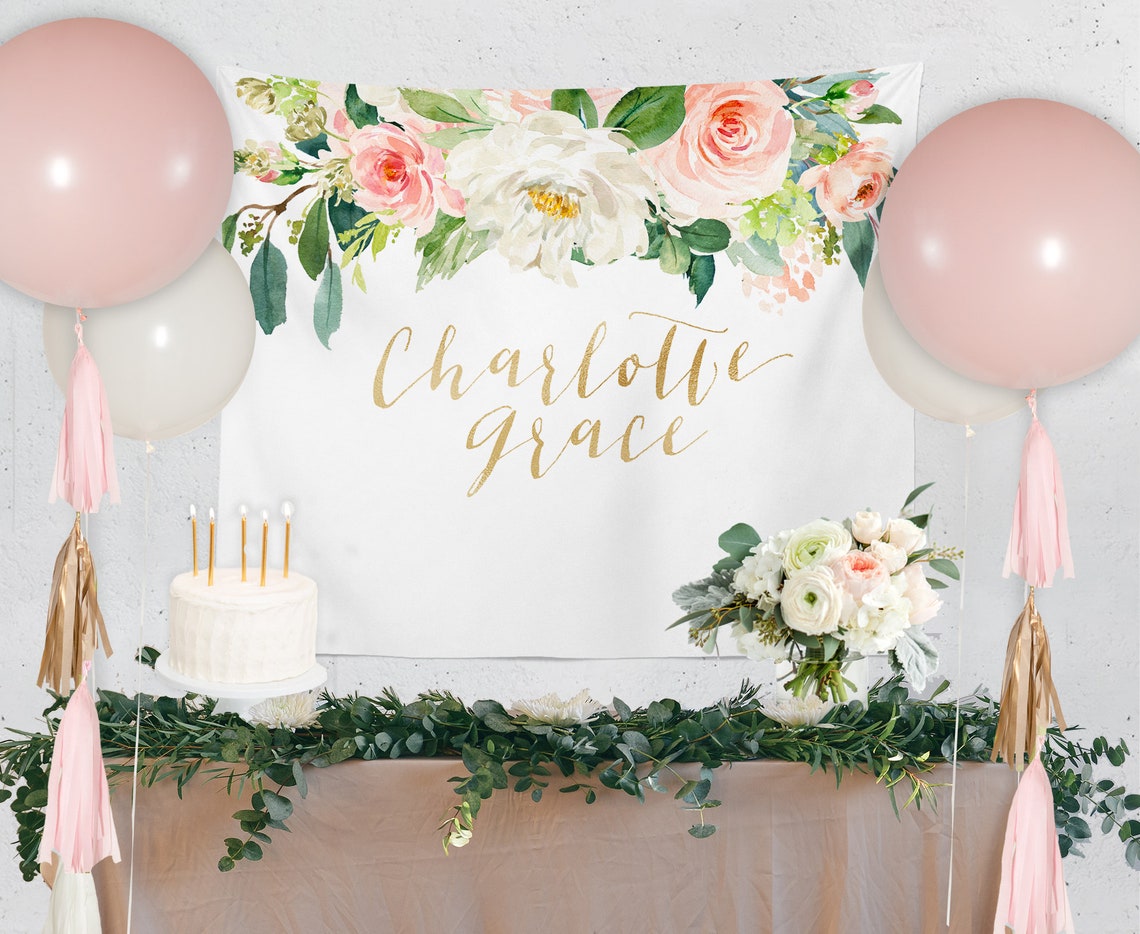 Cake Table Backdrop, Birthday Backdrop, Party Table Background, Dessert ...