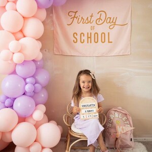 First Day of School Fabric Easy Hang Banner™ - Easy First Day of School ...