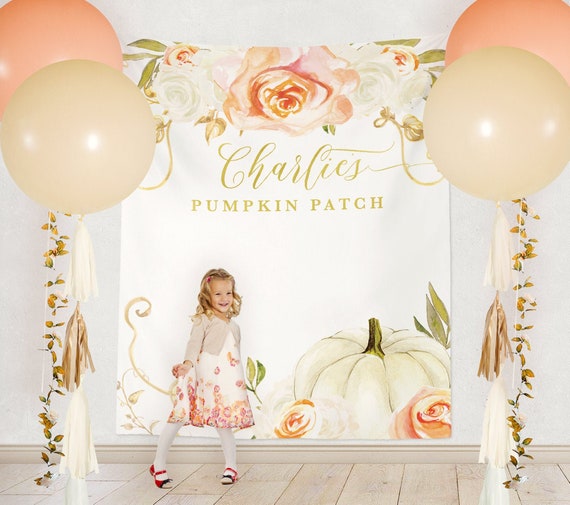 Pumpkin Patch Party Backdrop: Girl Fall Birthday Photography | Etsy