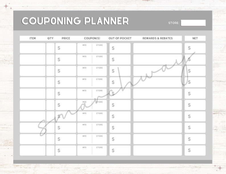 Couponing Breakdown Organizer and Trip Planner | Coupons, Discounts ...