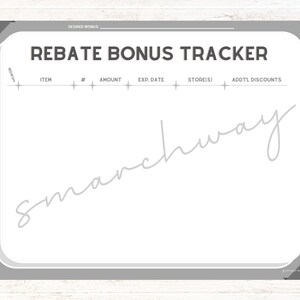 Couponing Rebate Tracker | Couponing, App Cashback, Rebate, Rewards ...