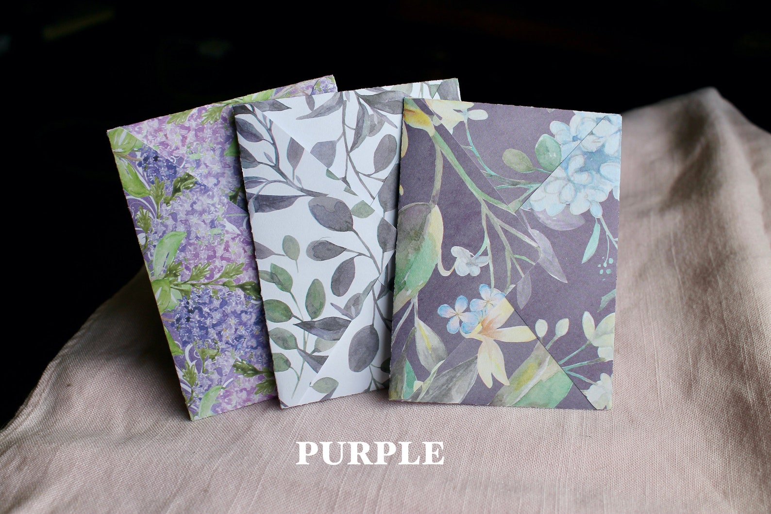 12pk Assorted Handmade Envelopes, Botanical Floral Design || Gift Card ...