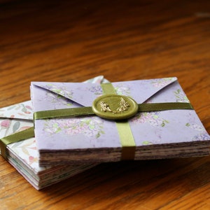 12pk Assorted Handmade Envelopes, Botanical Floral Design || Gift Card ...