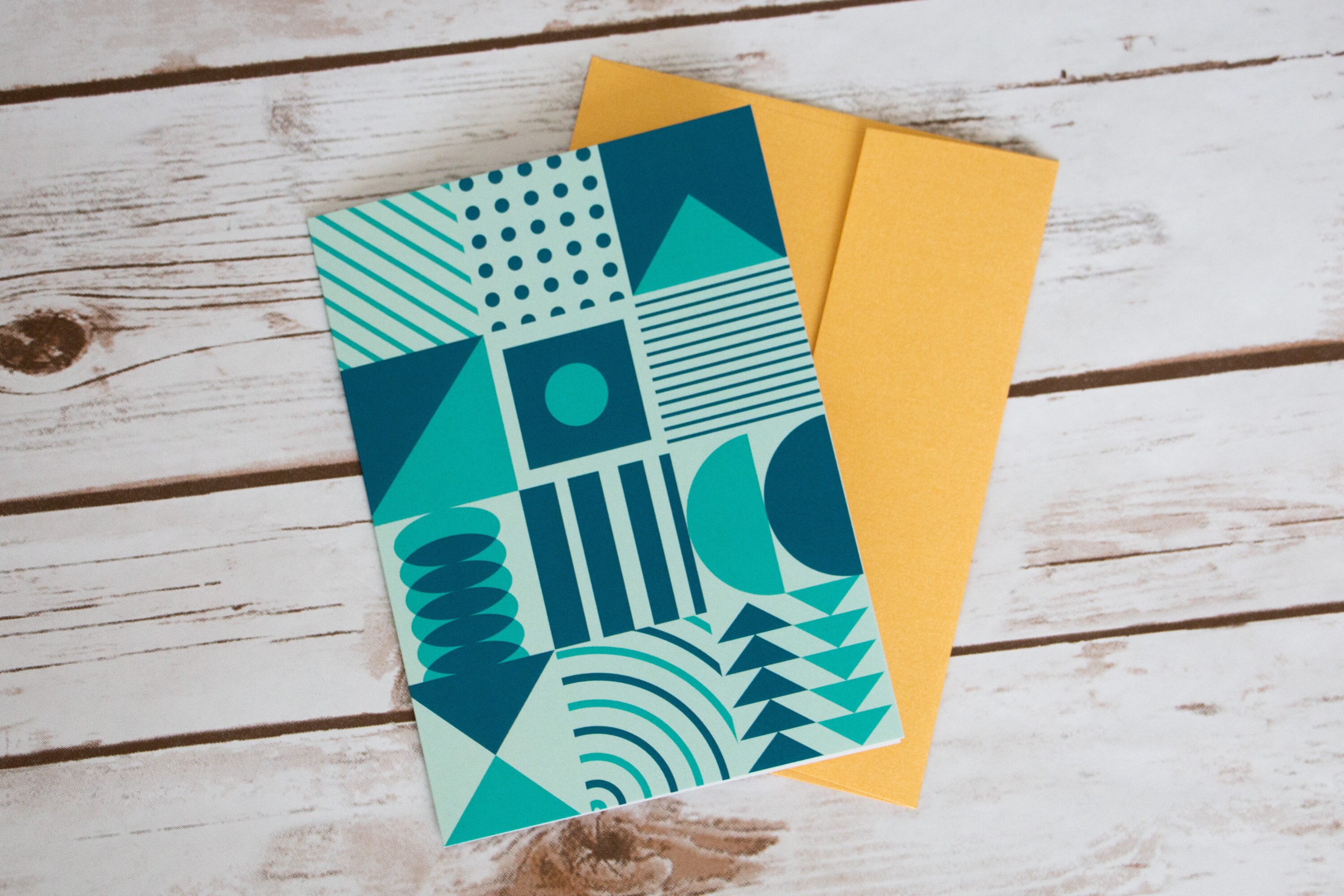 Set of Watercolor/geometric/thank You/custom Greeting Cards • Multiple ...