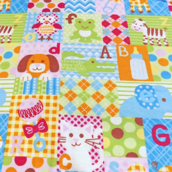 Flannel Alphabet Fabric - Etsy