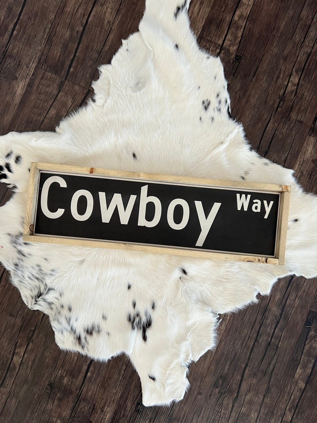Cowboy Way Rustic Wood Sign - Etsy