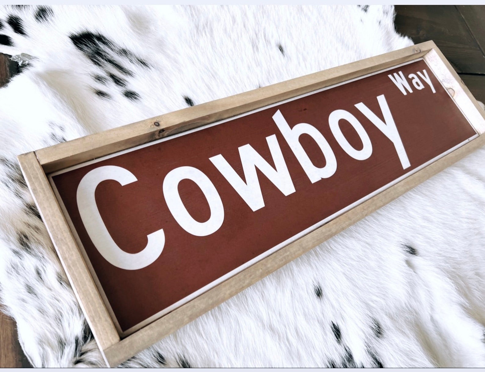 Cowboy Way Rust Rustic Wood Sign - Etsy