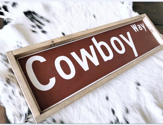 Cowboy Way Rust Rustic Wood Sign - Etsy