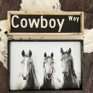 Cowboy Way Rustic Wood Sign - Etsy