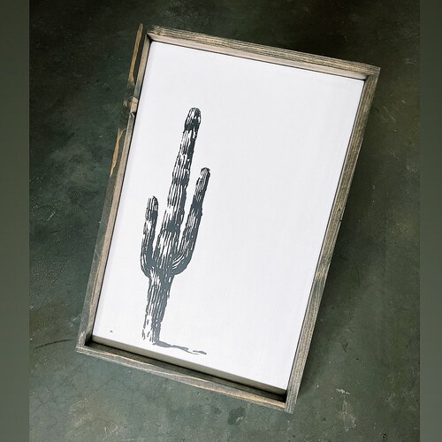 Cactus Sign Wood Cactus Front Door Sign Standing Cactus - Etsy