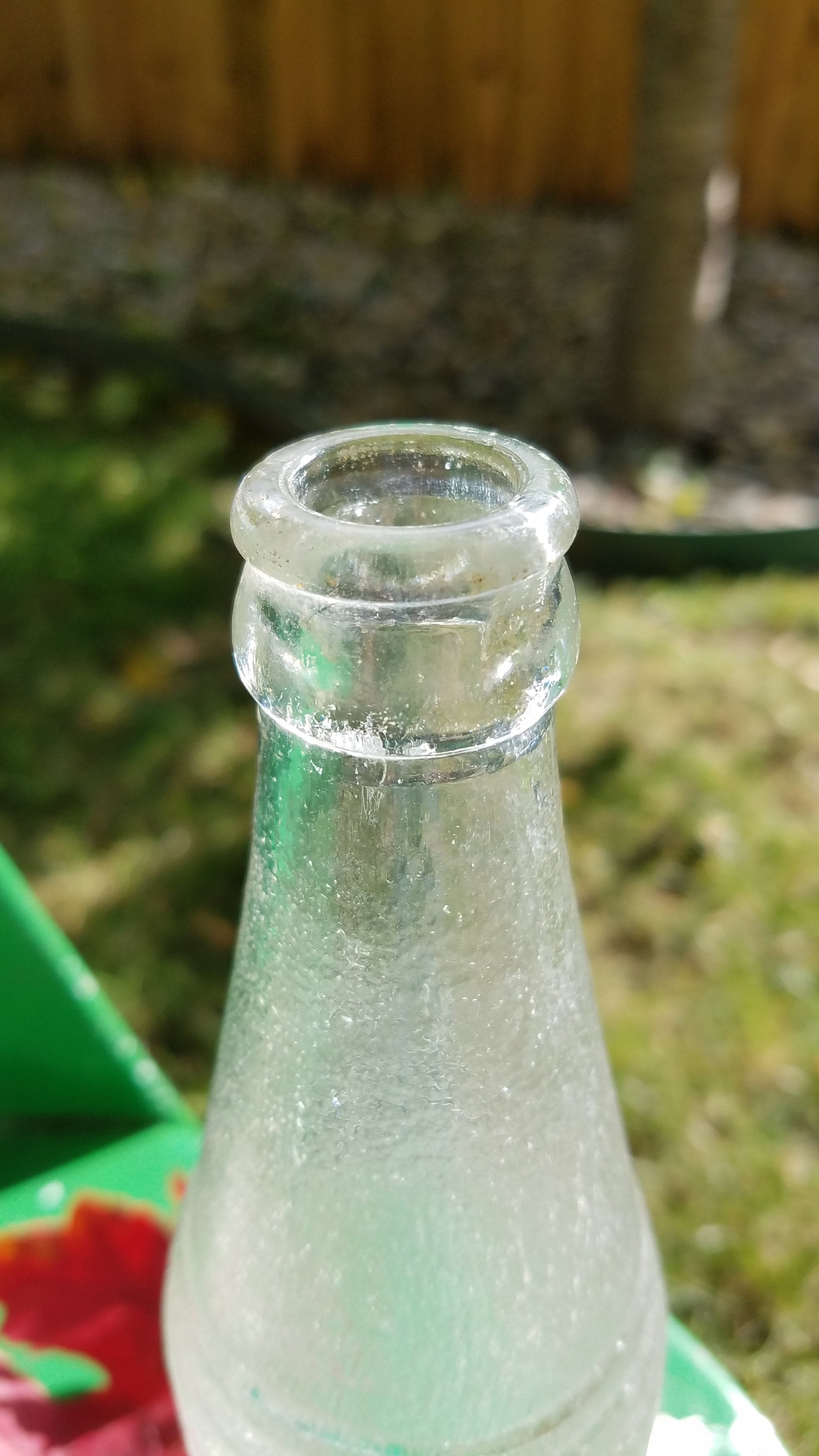 Clear Vintage Hires Soda Bottle, Clear Stipple Glass, Wavy Art Deco ...