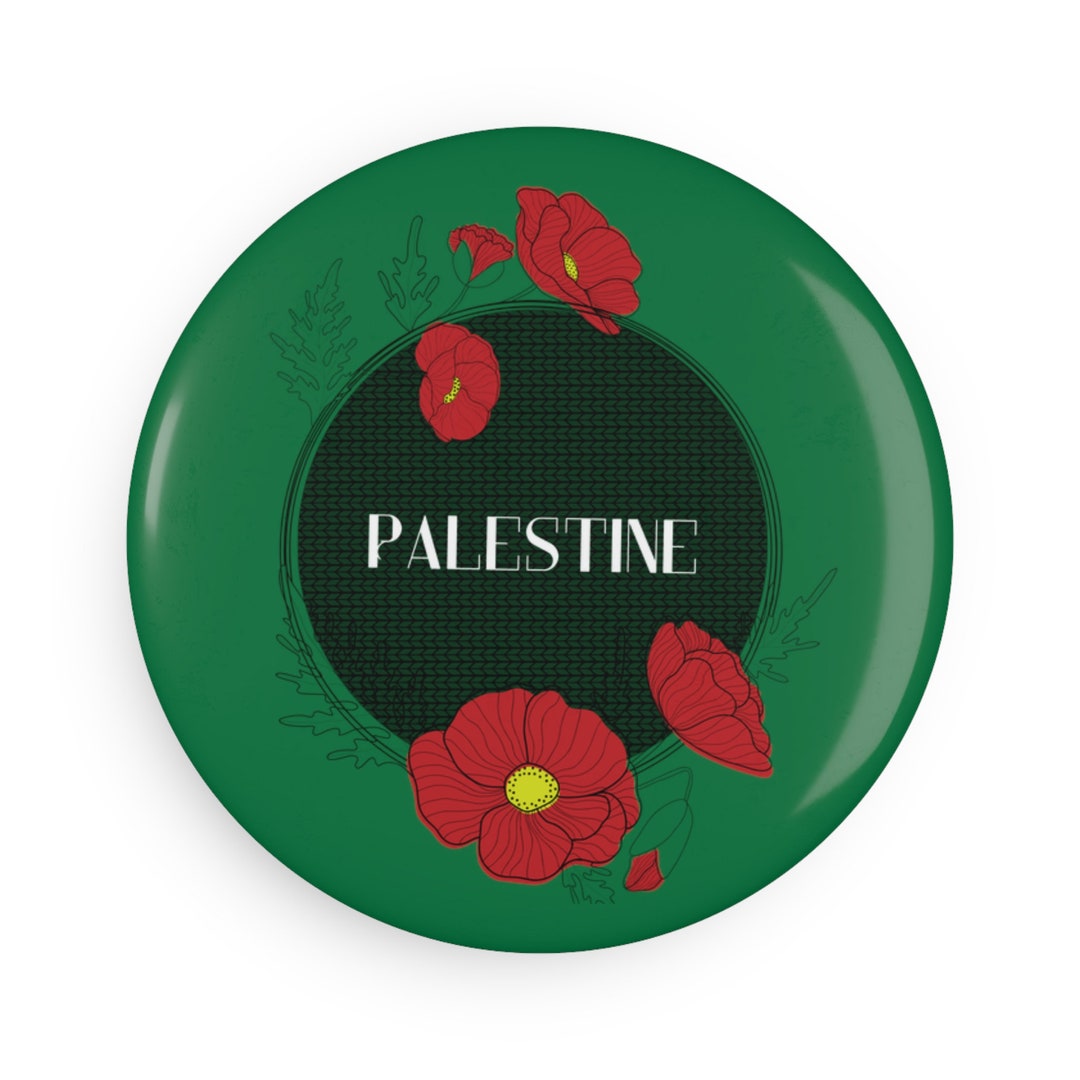 Palestine Button Magnet, I Stand With Palestine Accessories, Palestine ...