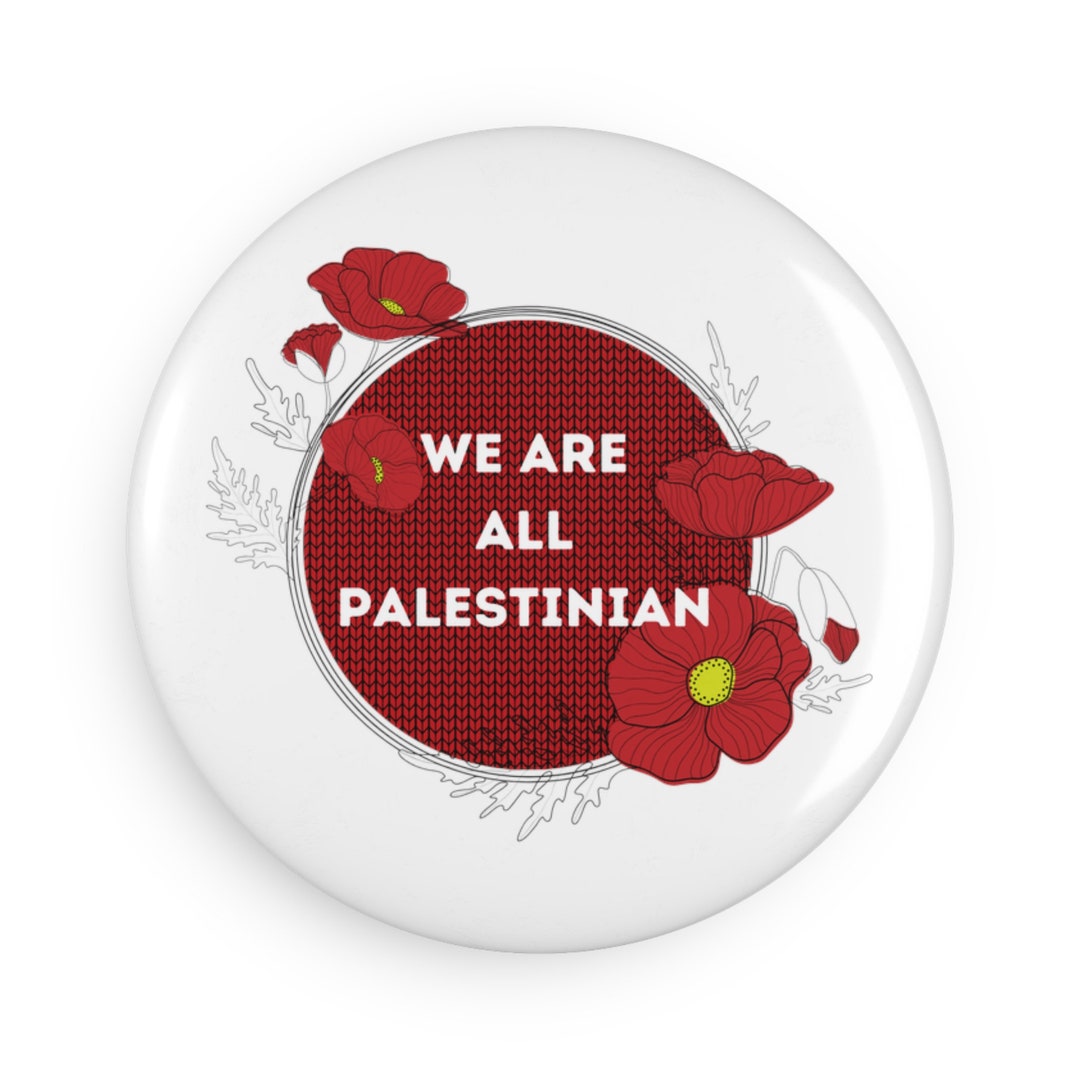 Palestine Button Magnet, I Stand With Palestine Magnet, Palestine Pin ...