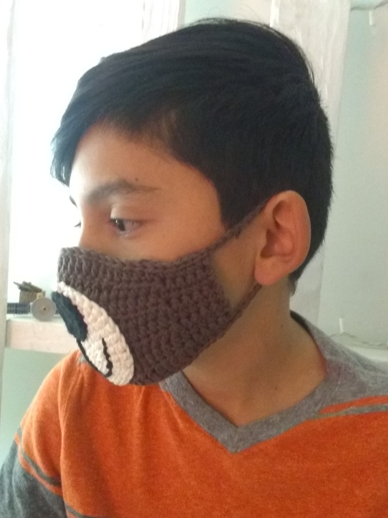 Free Shipping Crochet Bear Mask Face Mask for Kids Reusable | Etsy