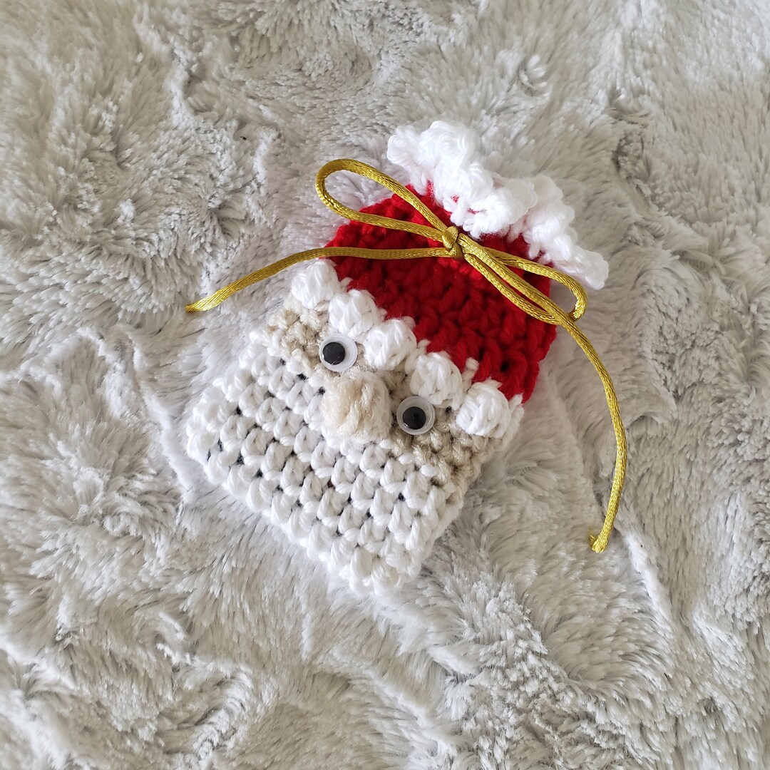 Santa Crochet Gift Card Holder, Crochet Gift Card Holder, Christmas ...