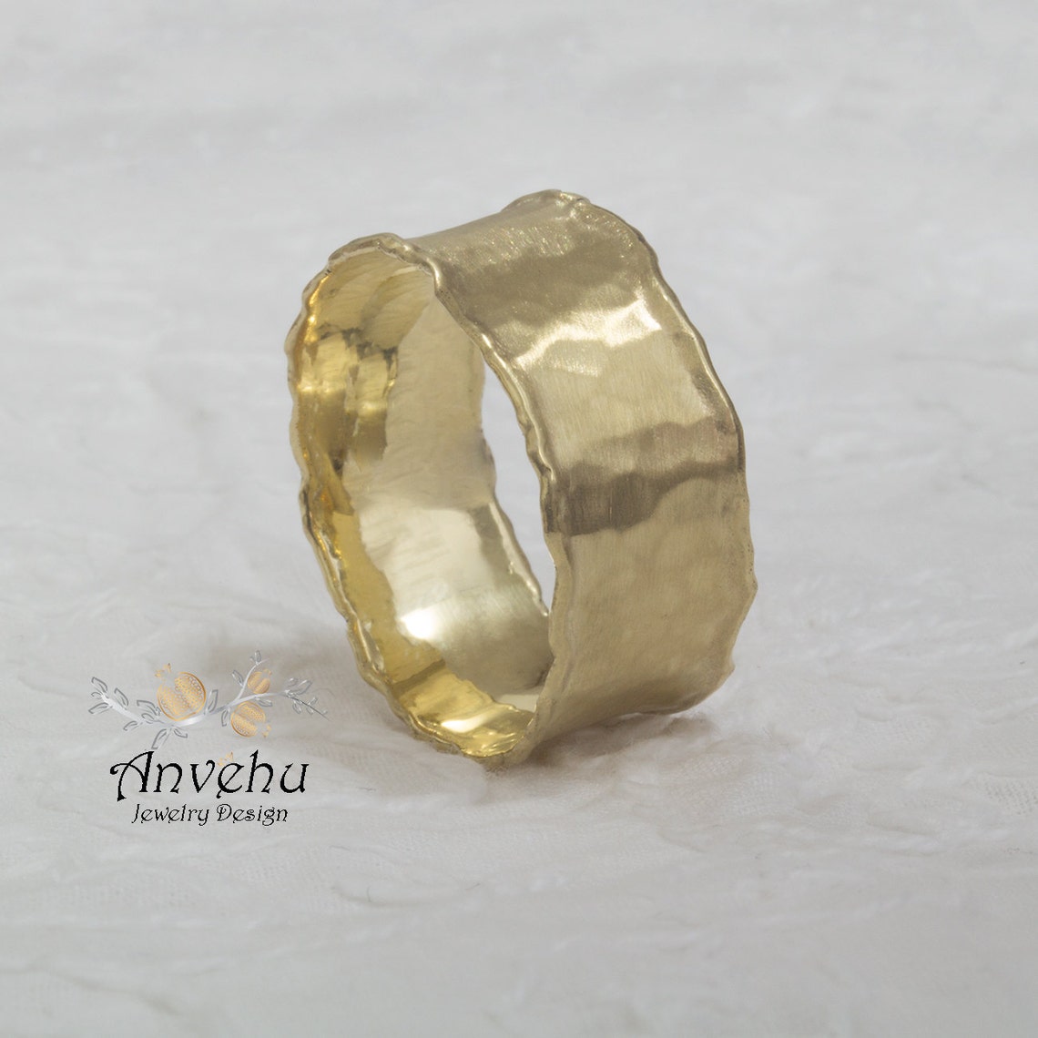 14k Wedding Ring Women's Wedding Band Wide Wedding Ring - Etsy