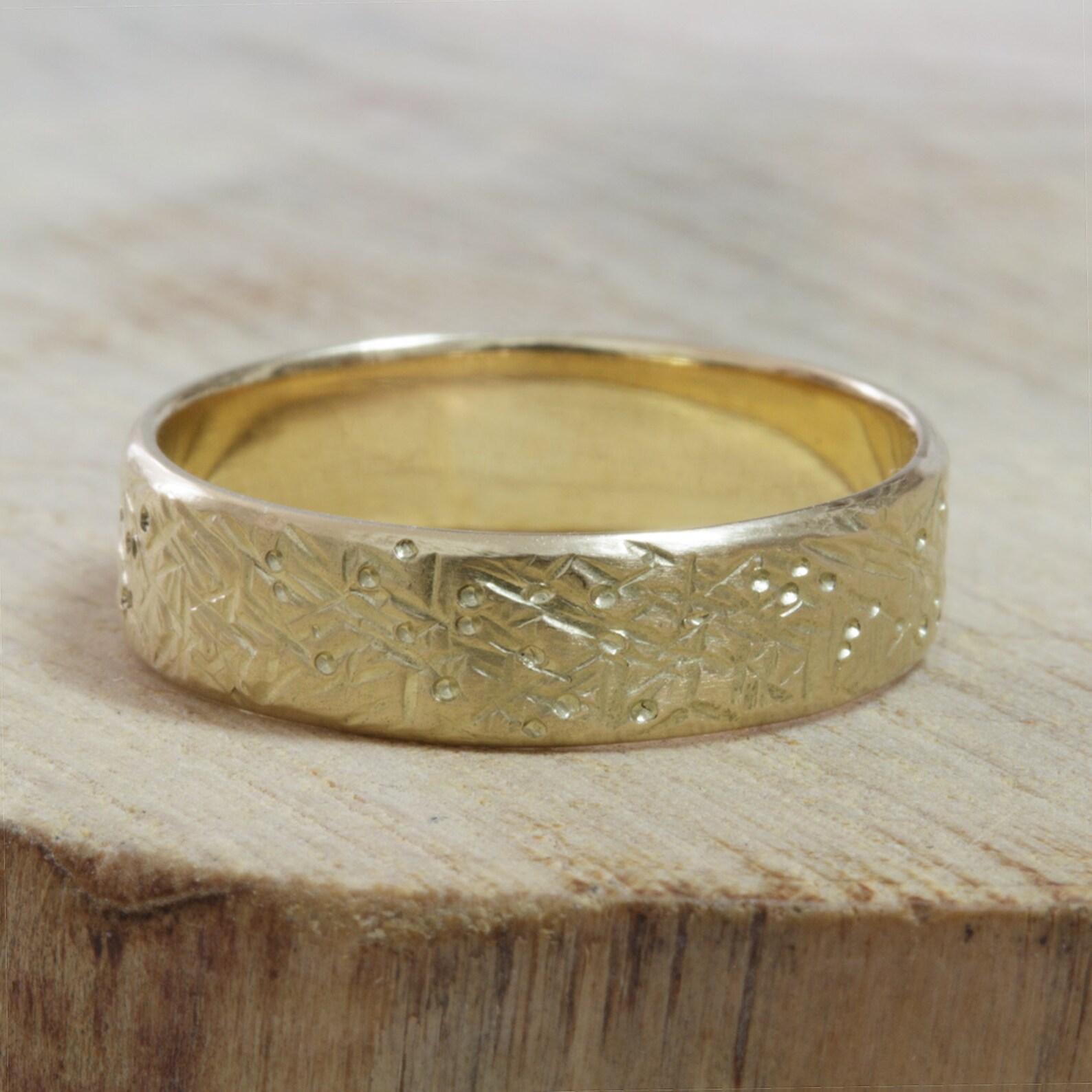Mens Wedding Band 14k Gold Wedding Ring 18k Gold Wedding - Etsy