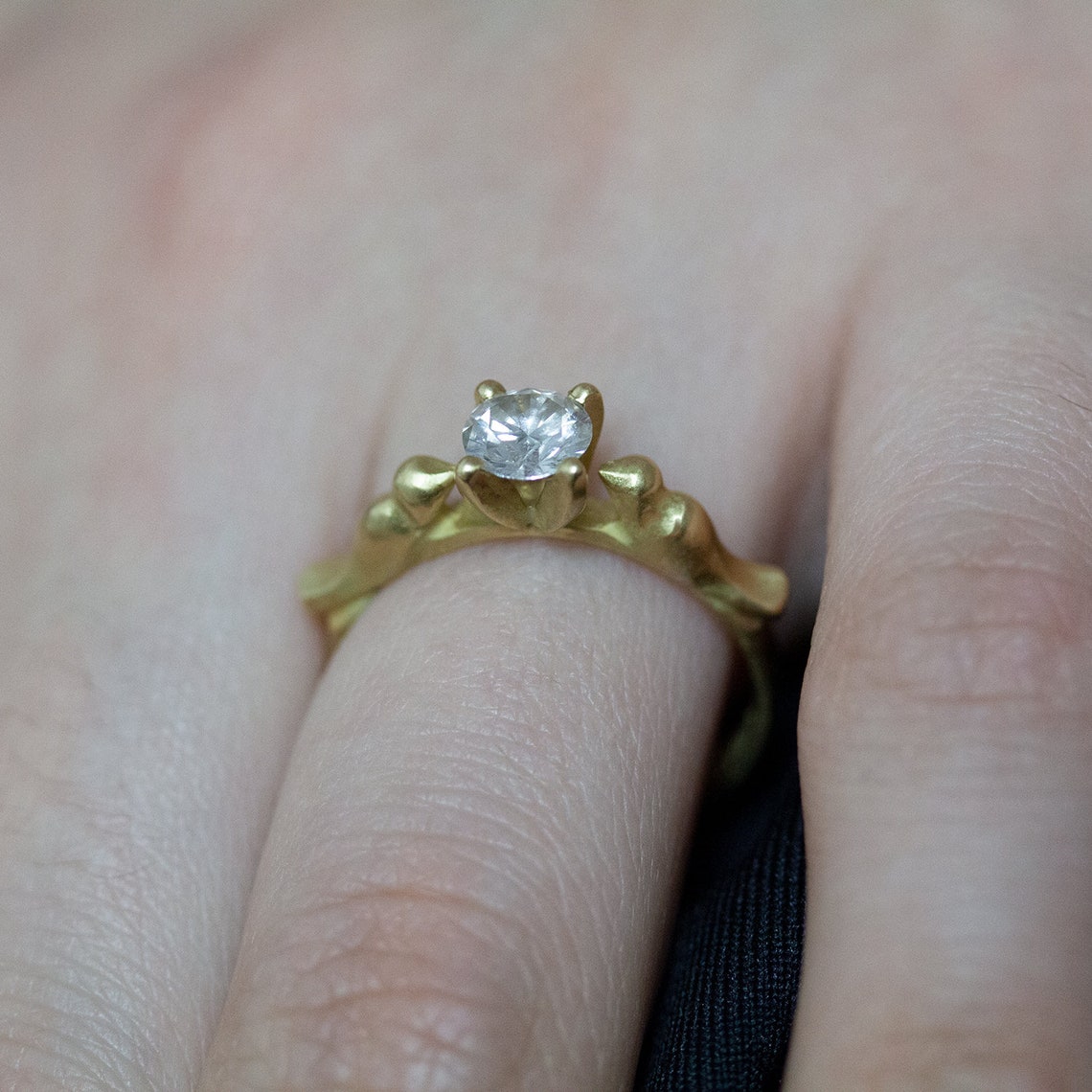 Diamond Engagement Ring Diamond Ring 18k Engagement Ring - Etsy