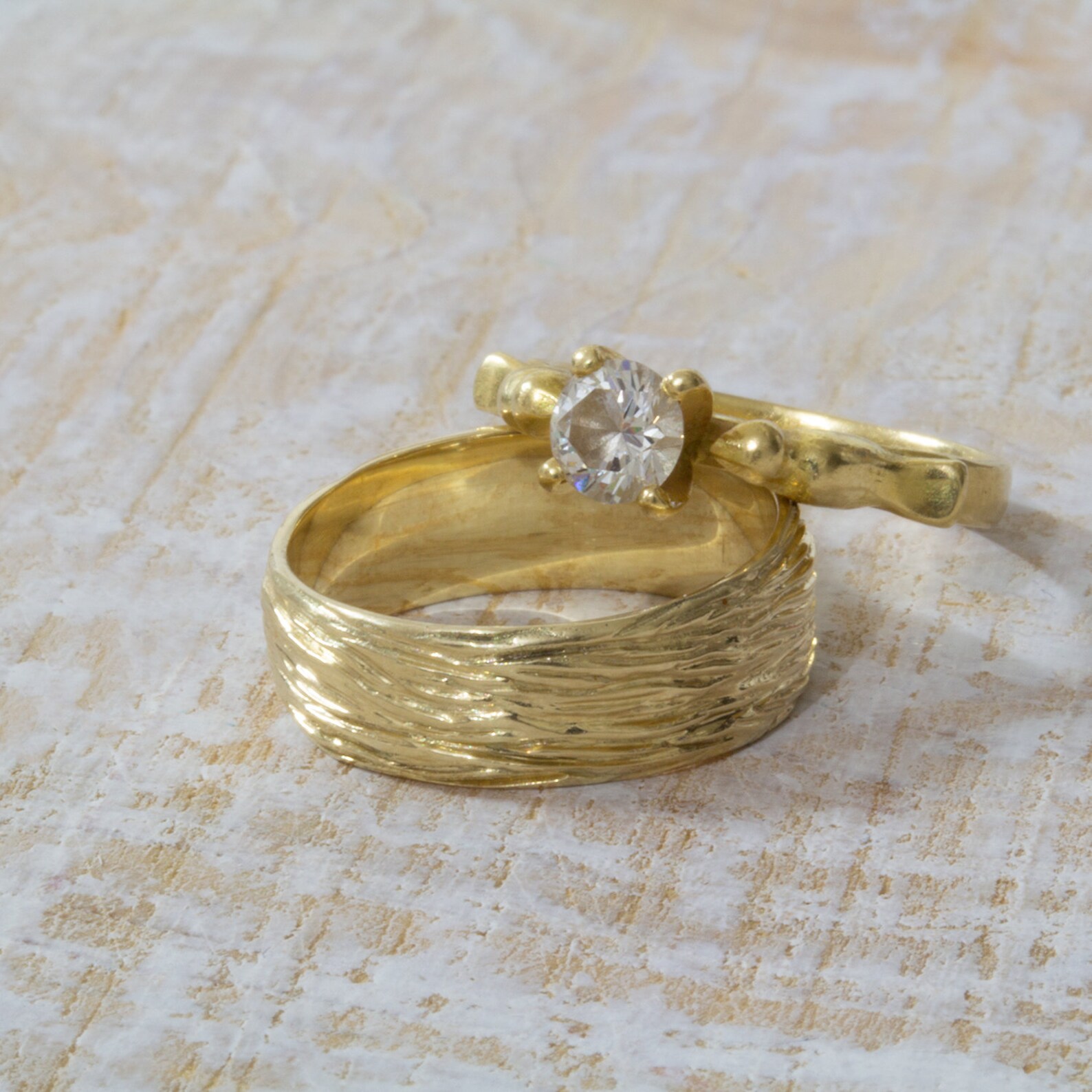 Diamond Engagement Ring Diamond Ring 18k Engagement Ring - Etsy