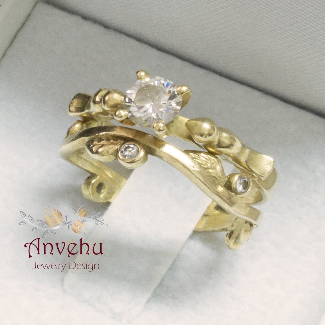 Diamond Engagement Ring Diamond Ring 18k Engagement Ring - Etsy