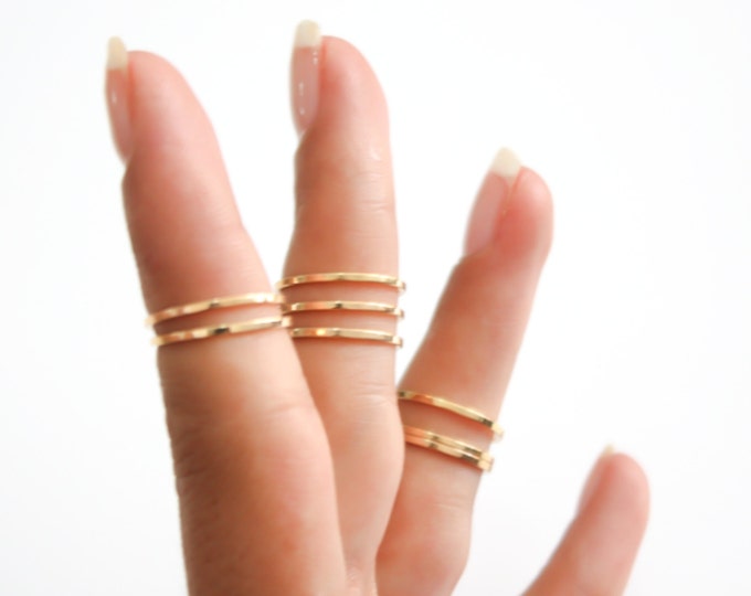 Above the Knuckle Rings - Sterling Silver Stacking Rings, Sterling ...