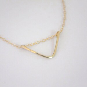 Gold Chevron Necklace, Gold V Shape Necklace, 14k Gold Filled Chevron ...