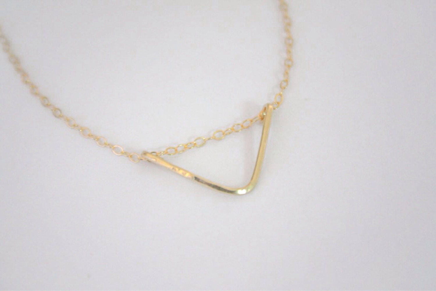 Gold chevron necklace gold v shape necklace 14k gold filled | Etsy