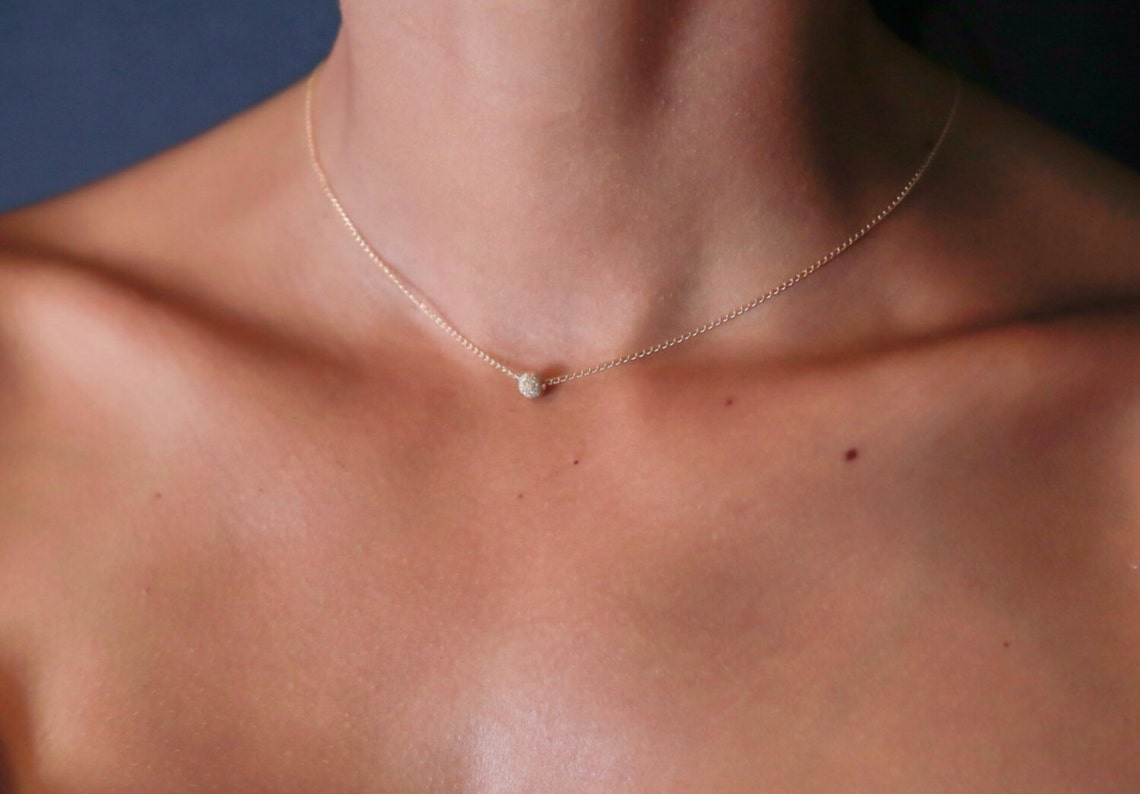 Gold Necklace Gold Bead Necklace Gold Filled Necklace Gold - Etsy