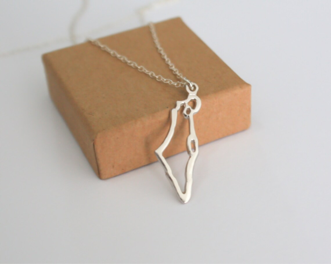 Israel Necklace Israel Map Necklace Israel Pendant Israel - Etsy
