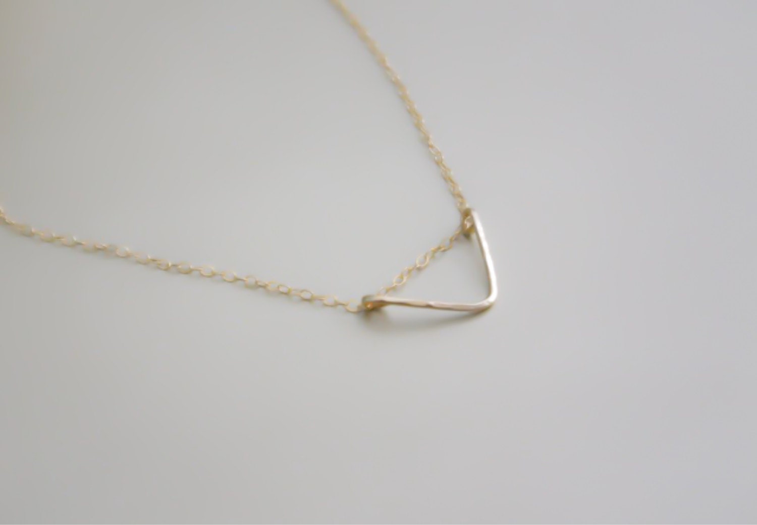 Gold chevron necklace gold v shape necklace 14k gold filled | Etsy