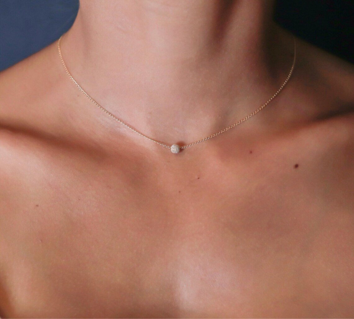 Gold Necklace Gold Bead Necklace Gold Filled Necklace Gold - Etsy