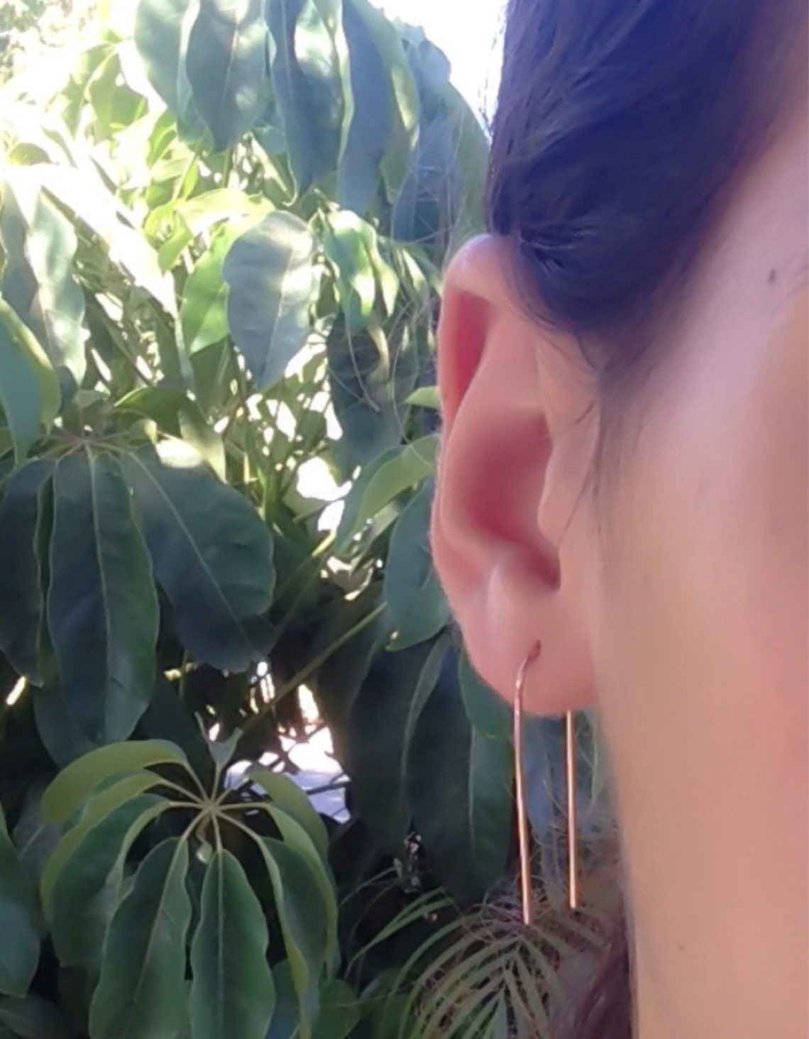 Gold Line Earrings Gold Bar Earrings14k Gold Filled Post - Etsy