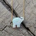 Opal Necklace, Opal Elephant Necklace, Blue Opal Necklace, Opal Gold ...