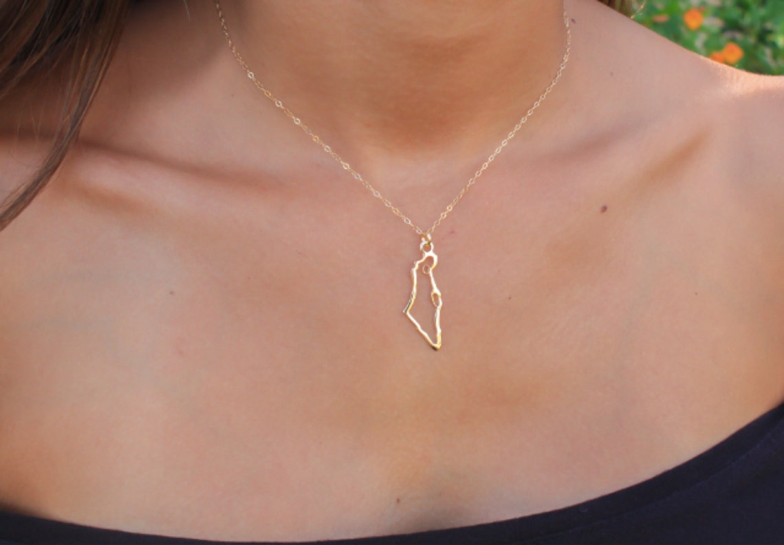 Israel Necklace Israel Map Necklace Israel Pendant Israel - Etsy
