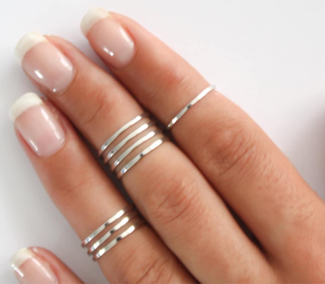 Above the Knuckle Rings - Sterling Silver Stacking Rings, Sterling ...