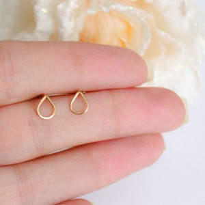 Tiny Drop Studs, Drop Stud Earrings, Tiny Studs Earrings, Gold Studs ...