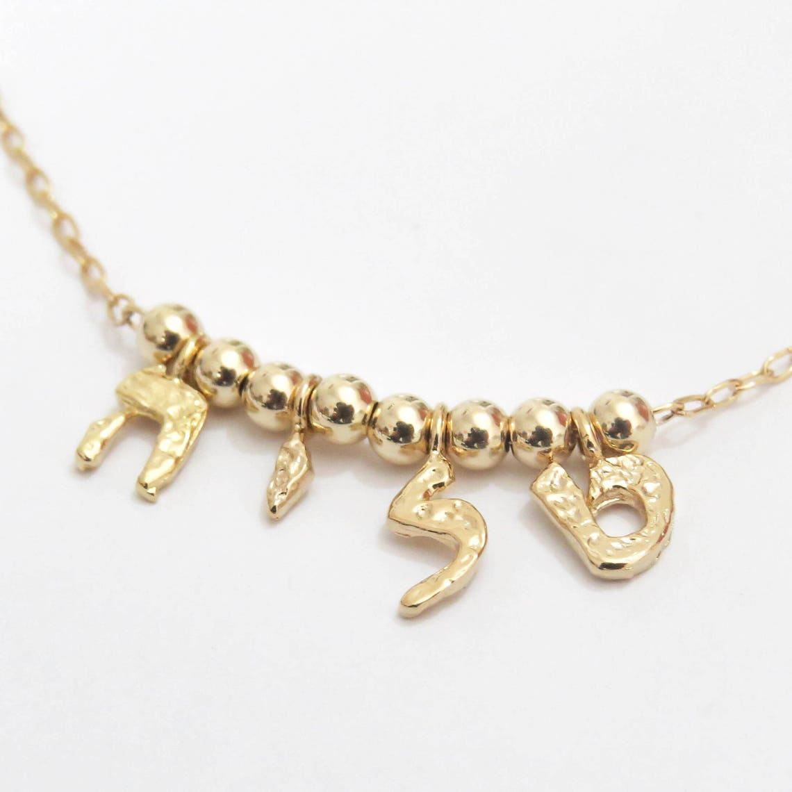 Gold Filled Hebrew Initial Necklace Gold Hebrew Letter - Etsy