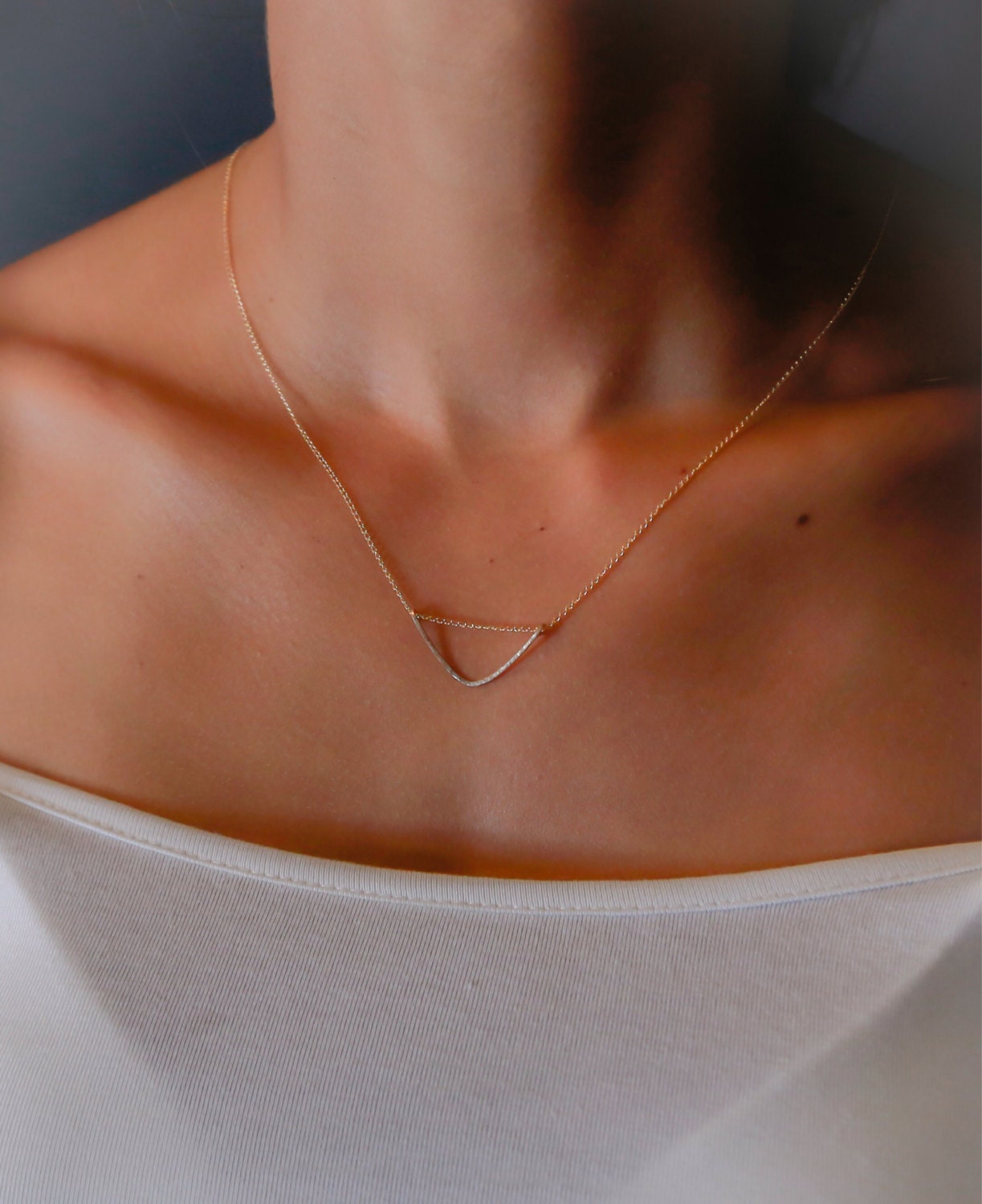 Gold Chevron Necklace, Gold V Shape Necklace, 14k Gold Filled Chevron ...
