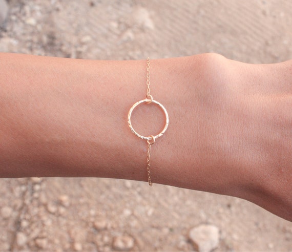 Gold Bracelet Gold Circle Bracelet Small Circle Bracelet - Etsy