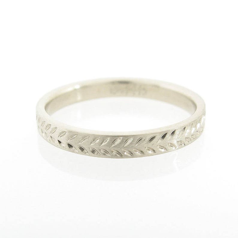 Wedding bands set White gold wedding bands Unique wedding | Etsy