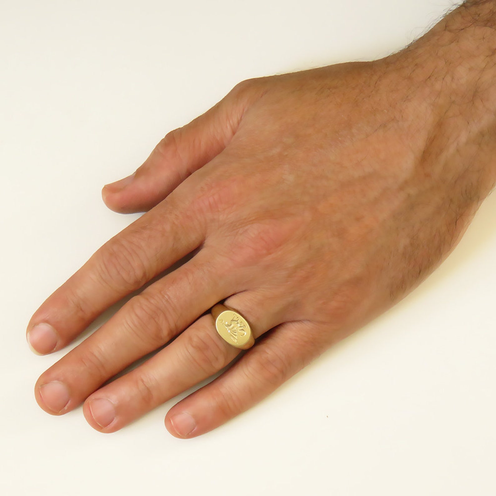 Gold Signet Ring, Custom Signet Ring, Signet Ring Women, Pinky Ring Men ...