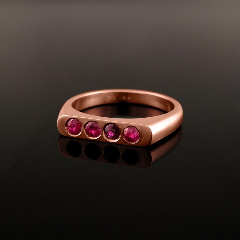 Modern Ruby Ring - Etsy