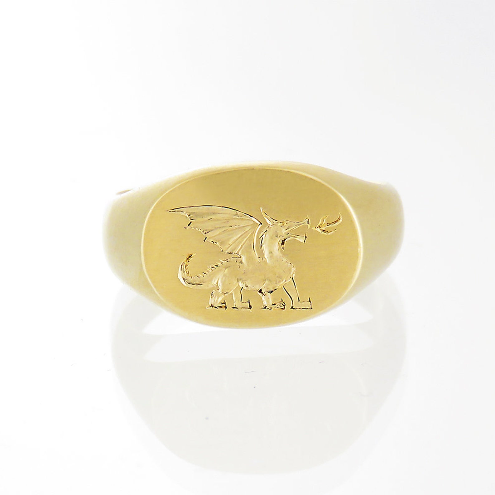 Gold Signet Ring, Custom Signet Ring, Signet Ring Women, Pinky Ring Men ...
