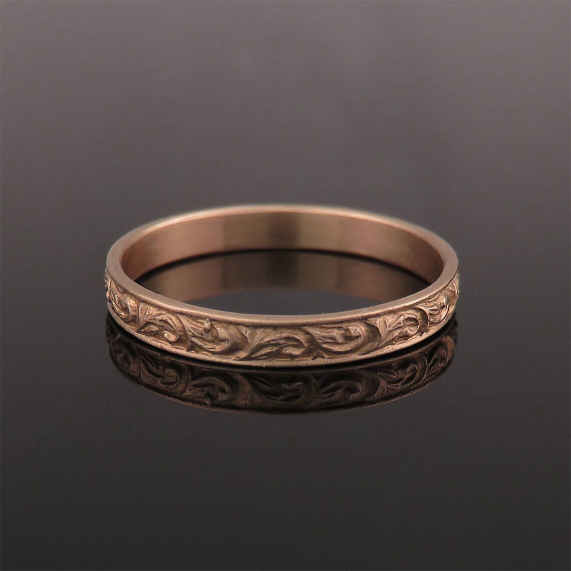 Boho Wedding Ring Rose Gold Wedding Ring Woman Wedding Ring - Etsy