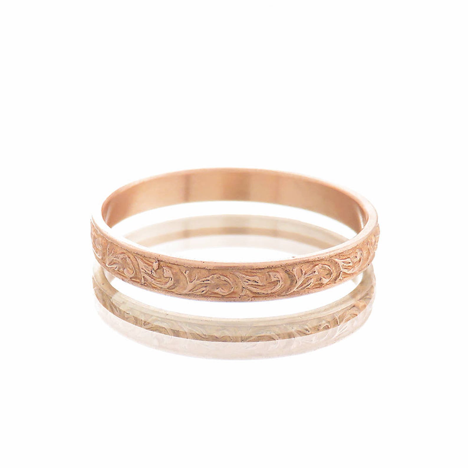 Boho Wedding Ring Rose Gold Wedding Ring Woman Wedding Ring - Etsy